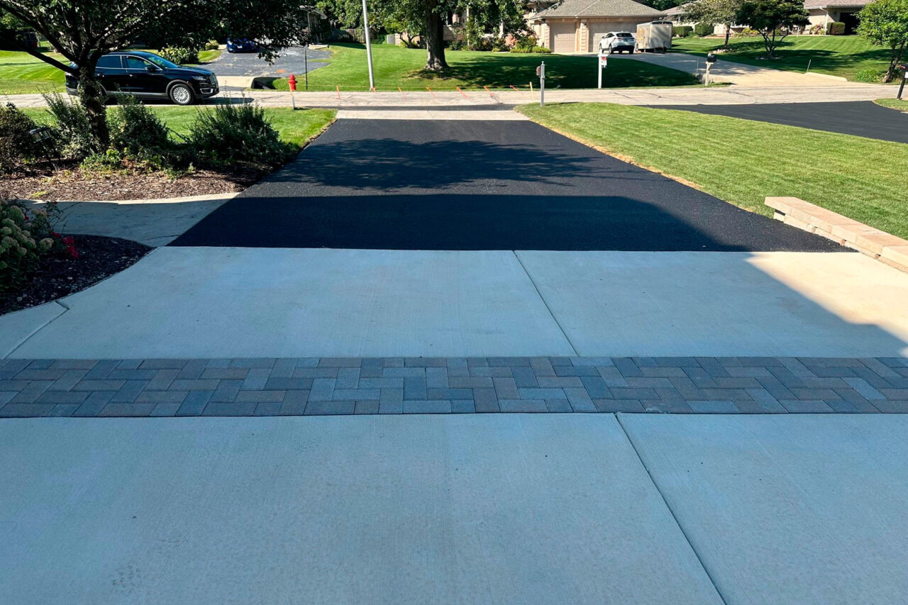 Blacktop Driveway Landscape